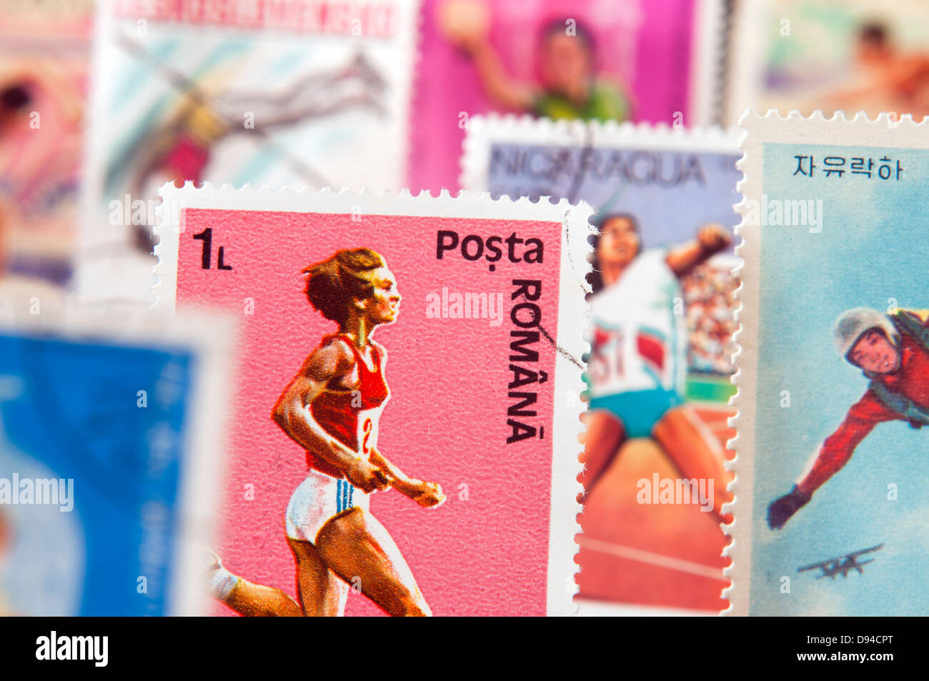 Sports women postage stamp hi-res stock photography and images - Alamy