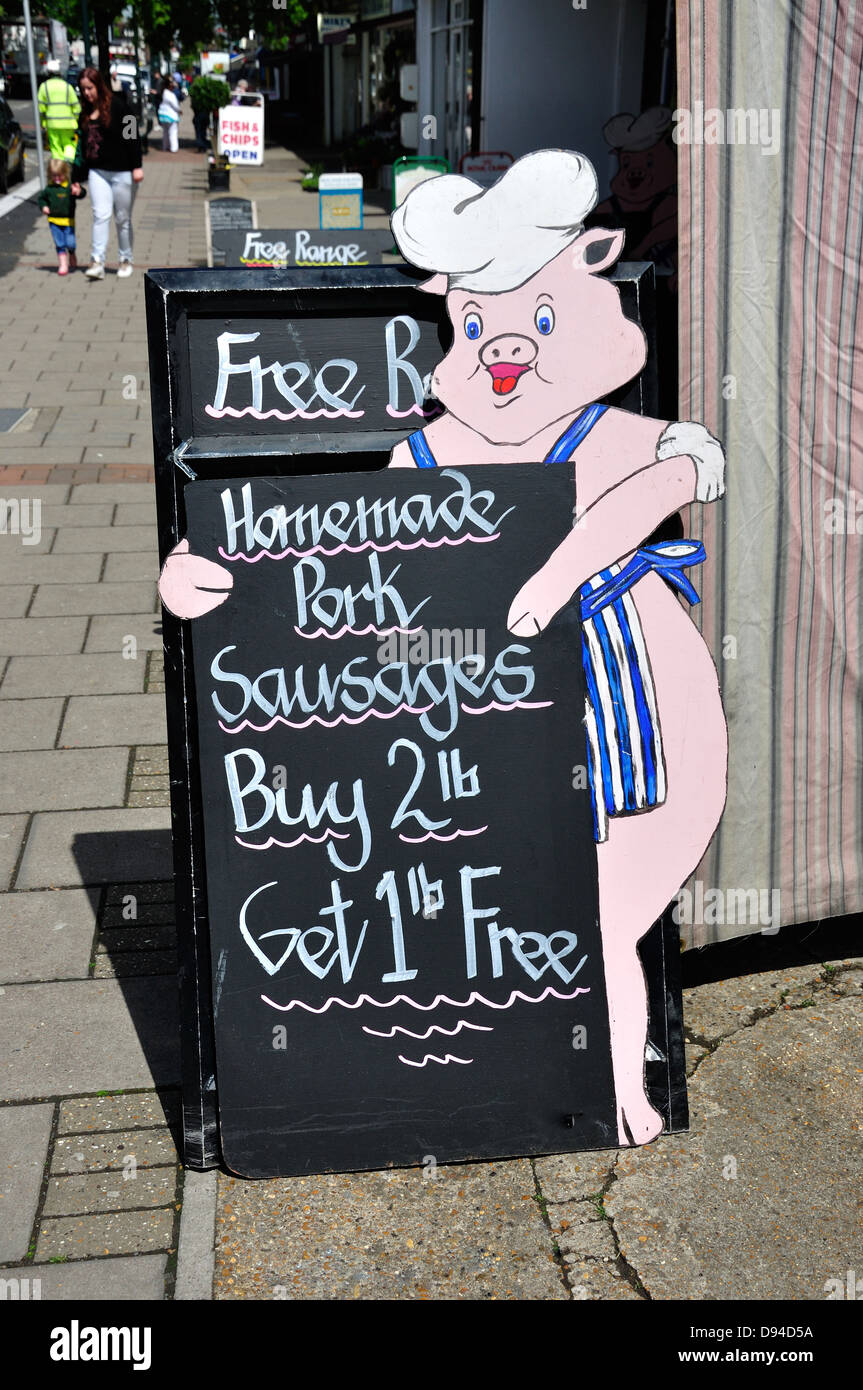 Meat butcher sign board hi-res stock photography and images - Alamy