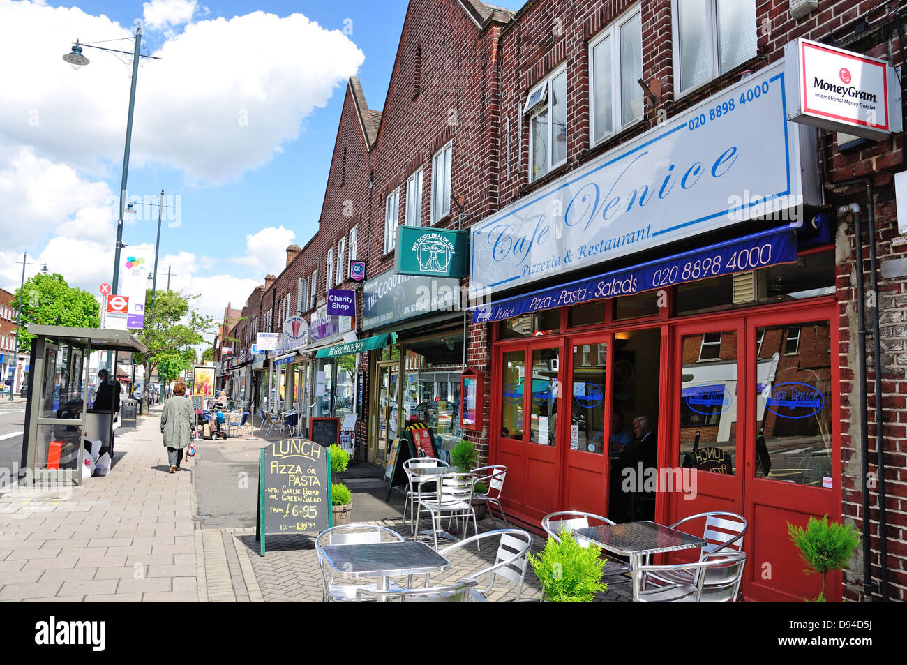 Street cafe on High Street, Whitton, London Borough of Richmond upon ...