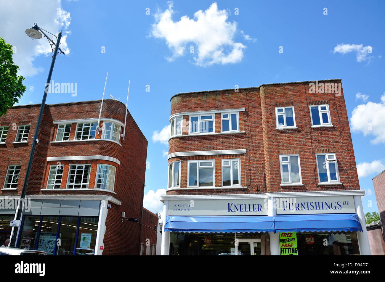 Art Deco architecture on High Street, Whitton, London Borough of ...