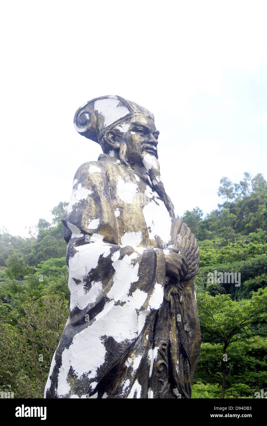 A statue of zhuge liang, in shenzhen, China. Zhuge liang is the main ...
