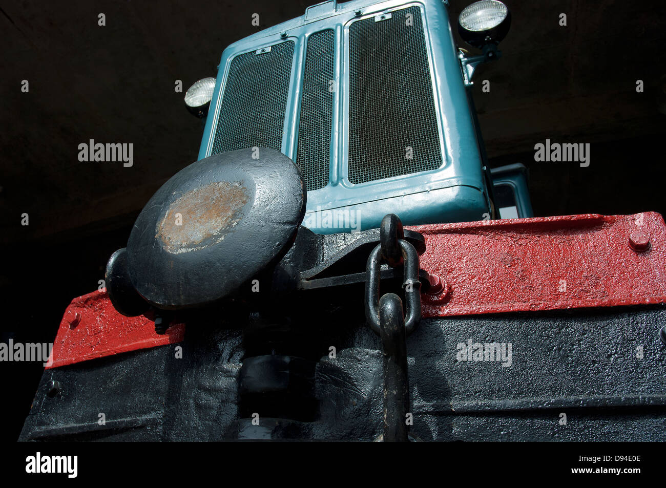 Steam train cabin based on a tractor machineHTZ-30/15. Model of 1930 ...