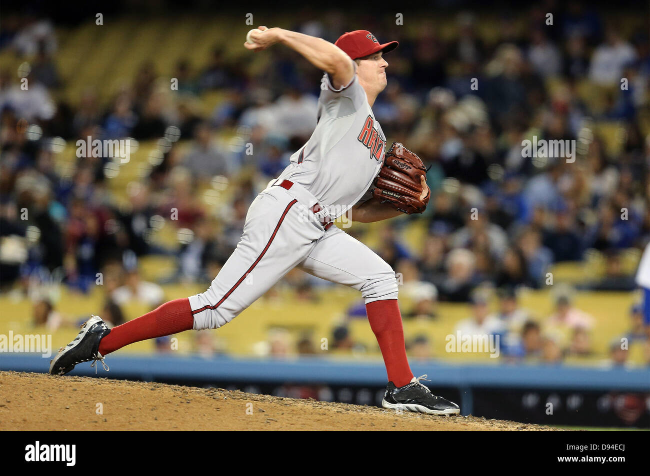 Los Angeles, California, USA. 10th June, 2013. Diamondbacks relief ...
