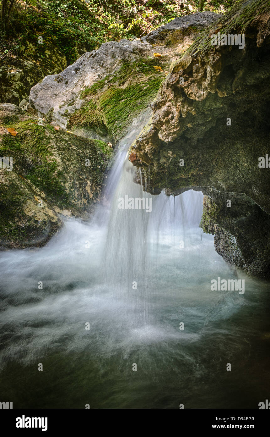 a small waterfall Stock Photo - Alamy