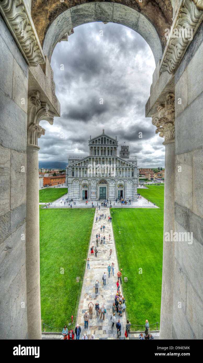a view of duomo from baptistery's window in piza Stock Photo - Alamy