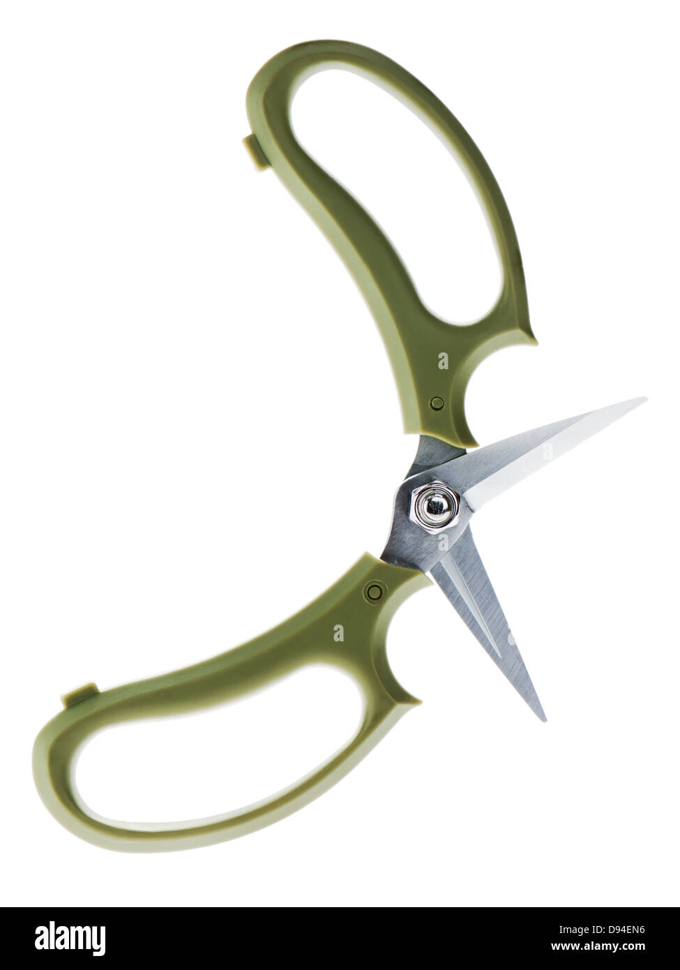 Garden secateurs isolated on a white background. Closeup Stock Photo - Alamy