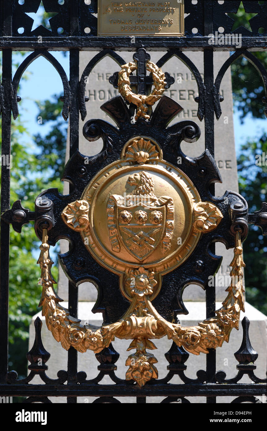 Thomas jefferson grave hi-res stock photography and images - Alamy
