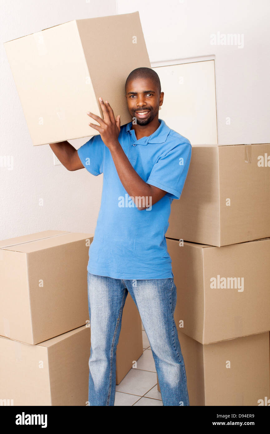 African American man moving to new house Stock Photo - Alamy