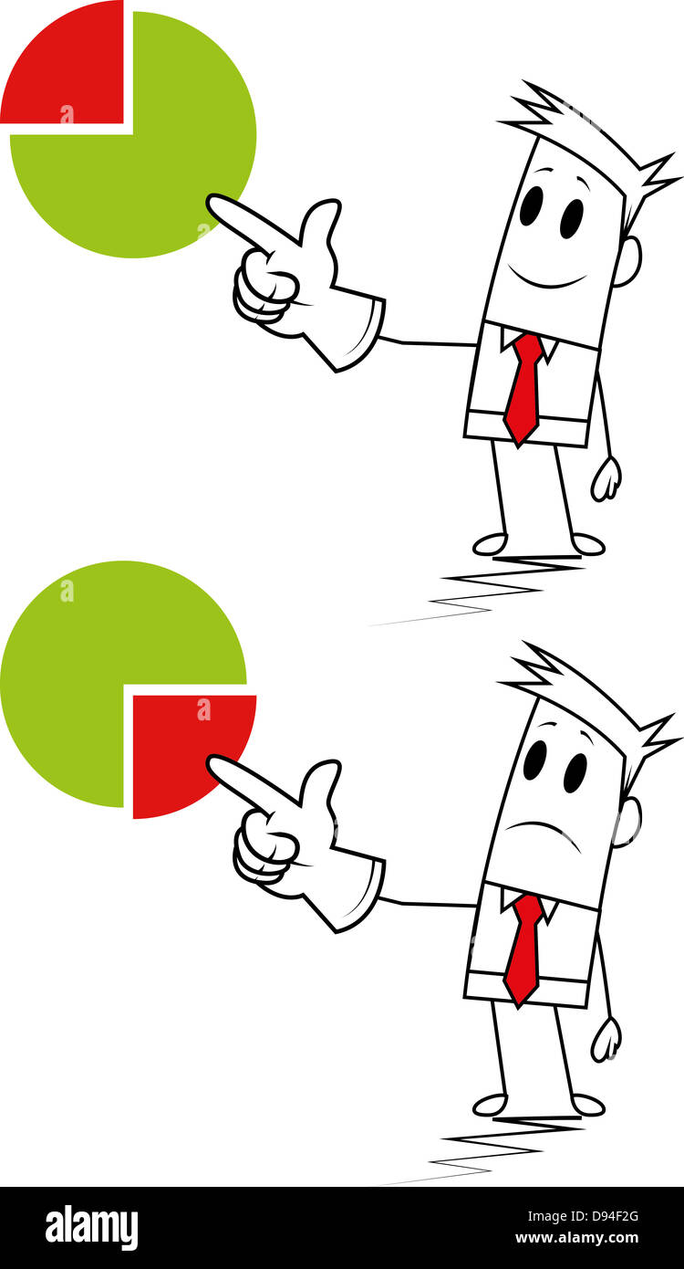 Square guy - Pie chart Stock Photo - Alamy