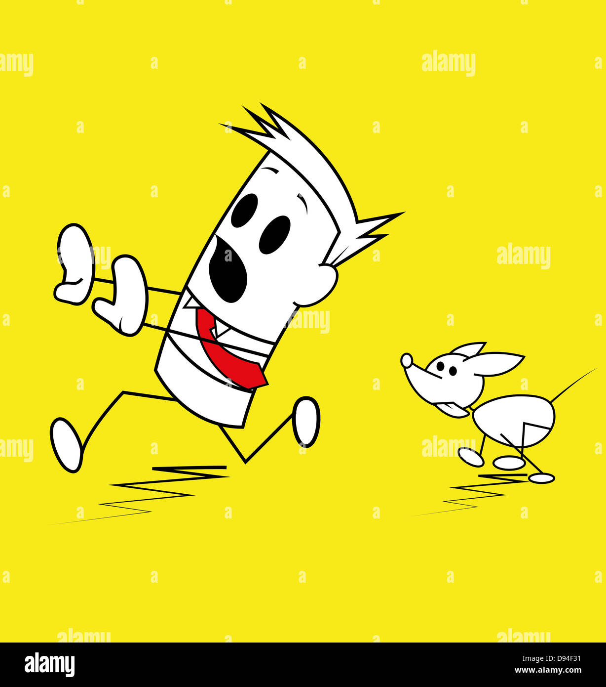 Being chased cartoon hi-res stock photography and images - Alamy