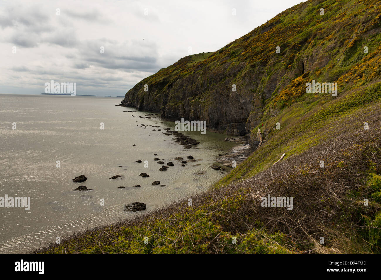 Pendine Sands beach Carmarthen Bay South Wales between Laugharne and ...
