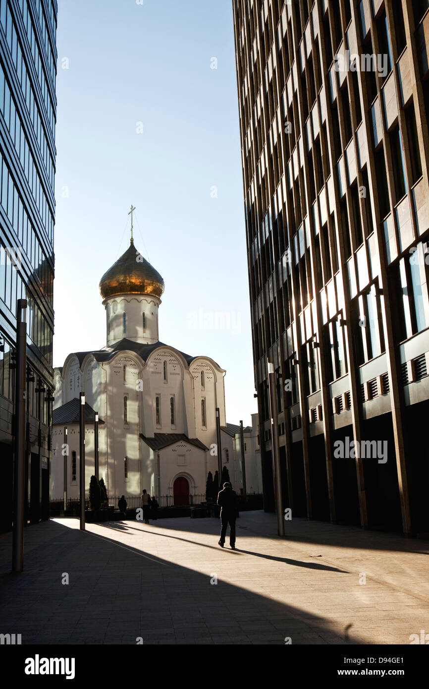 church at new office center "white square", moscow, russia Stock Photo ...