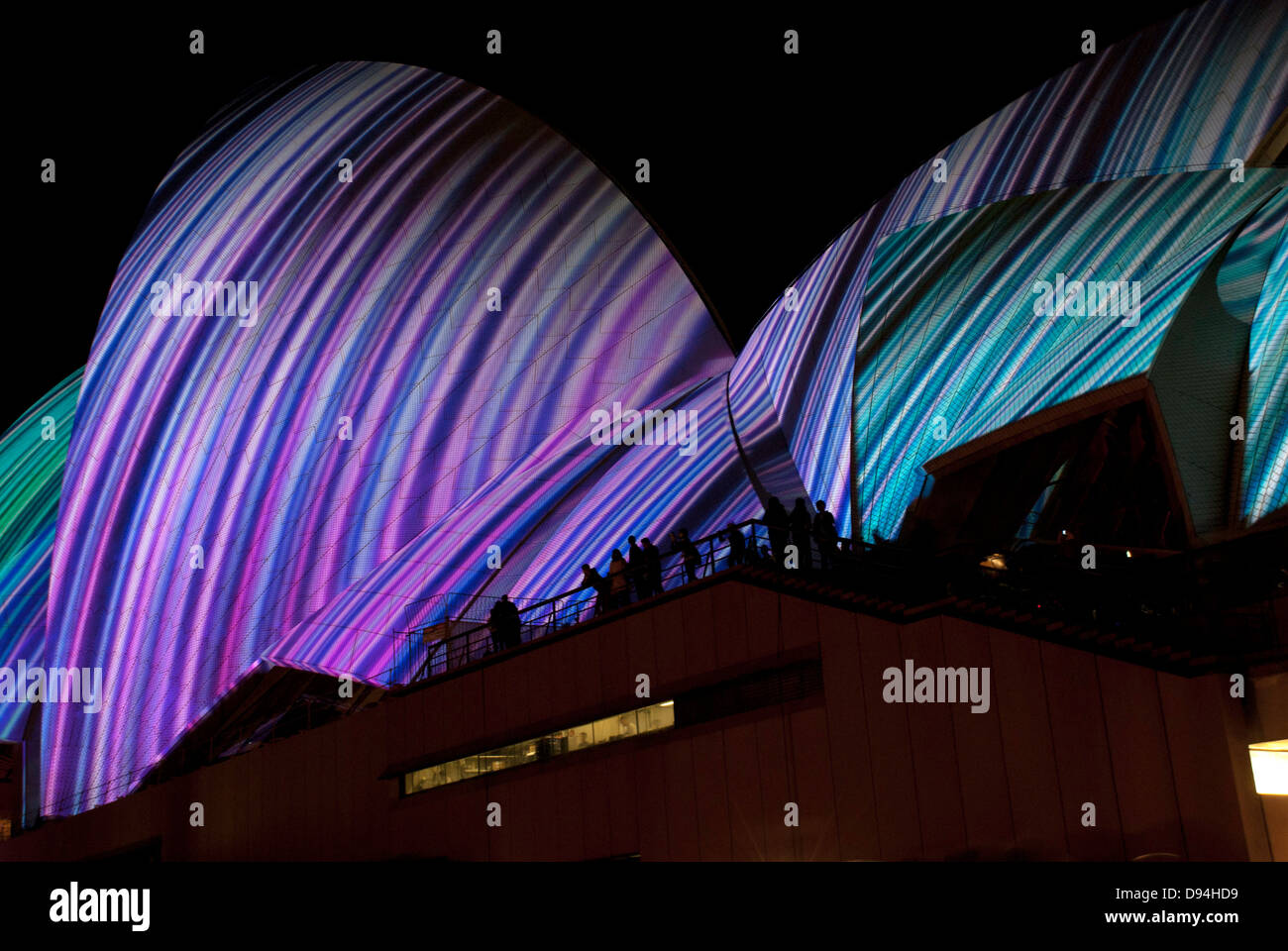 Vivid Sydney light show on the Sydney Opera House, Australia Stock ...