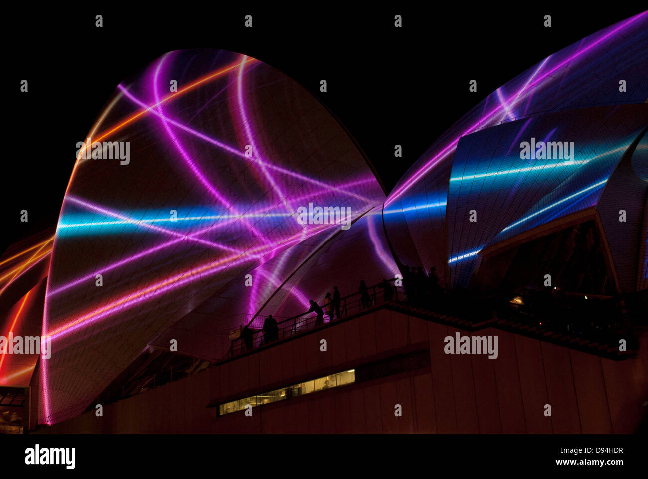 Vivid Sydney light show on the Sydney Opera House, Australia Stock ...