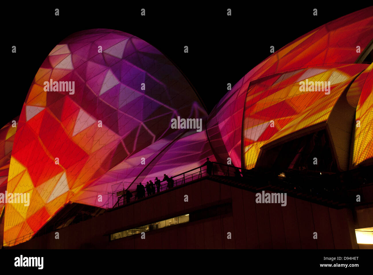 Vivid Sydney light show on the Sydney Opera House, Australia Stock ...