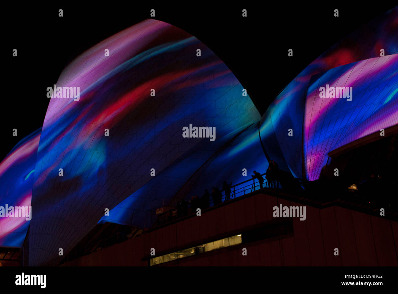Vivid Sydney light show on the Sydney Opera House, Australia Stock ...