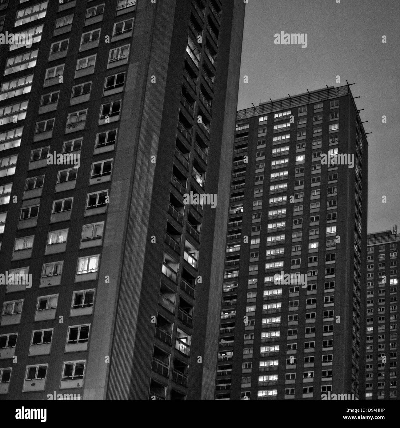 Uk flats Black and White Stock Photos & Images - Alamy