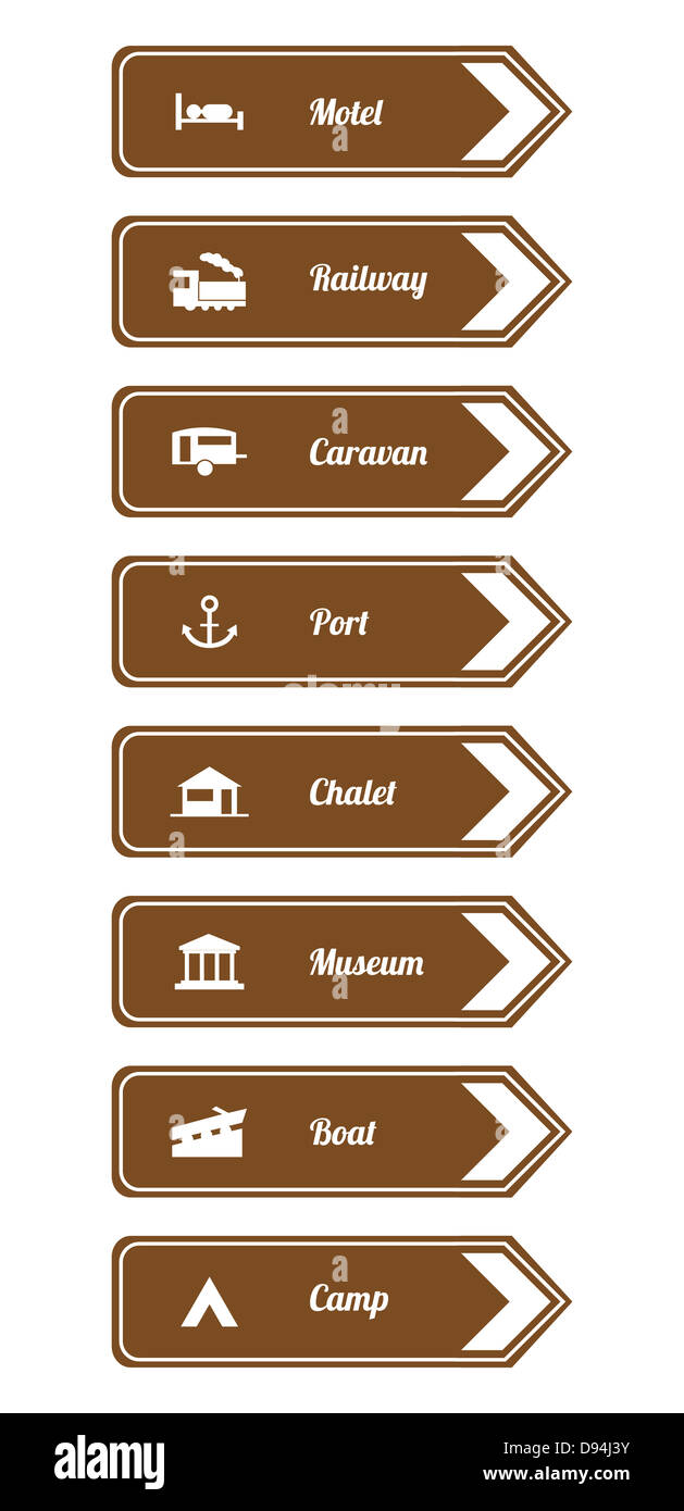 Tourist locations icon set Stock Photo - Alamy