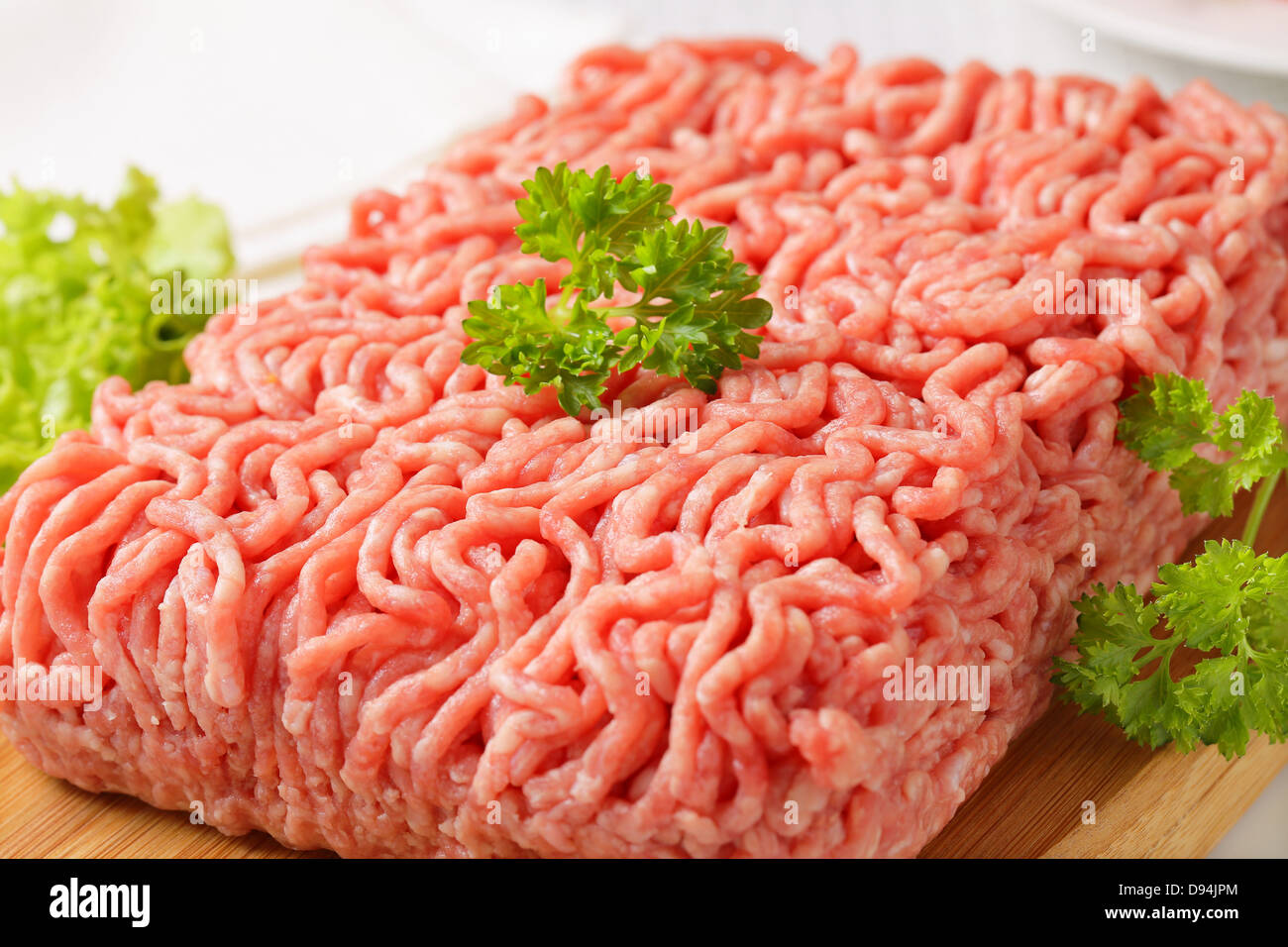 Raw ground pork Stock Photo - Alamy