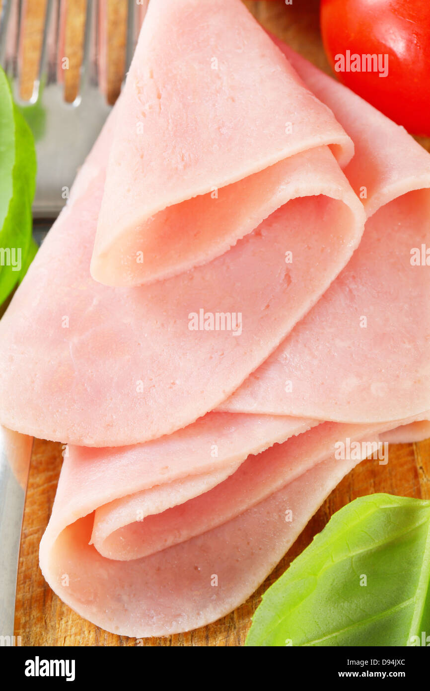 thinly sliced ham Stock Photo - Alamy