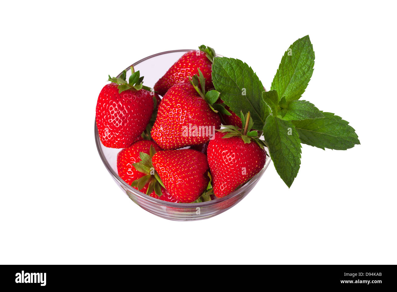 beautiful strawberry and cherry isolated on white background Stock ...