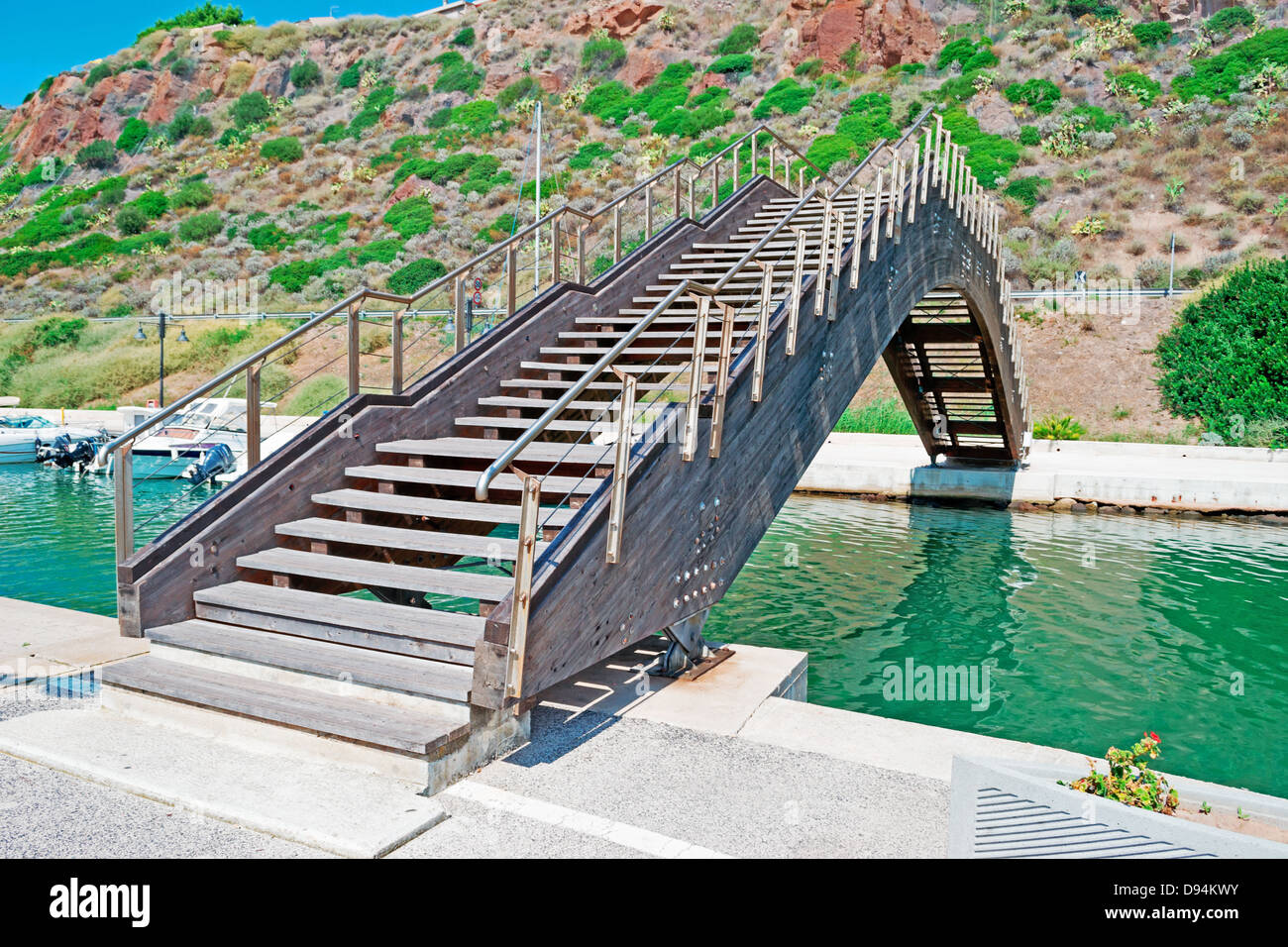 small bridge in Castelsardo harbor Stock Photo - Alamy