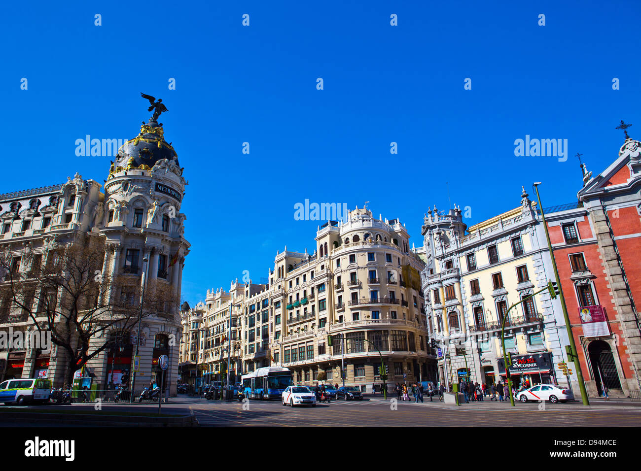 City scene in central Madrid Stock Photo - Alamy