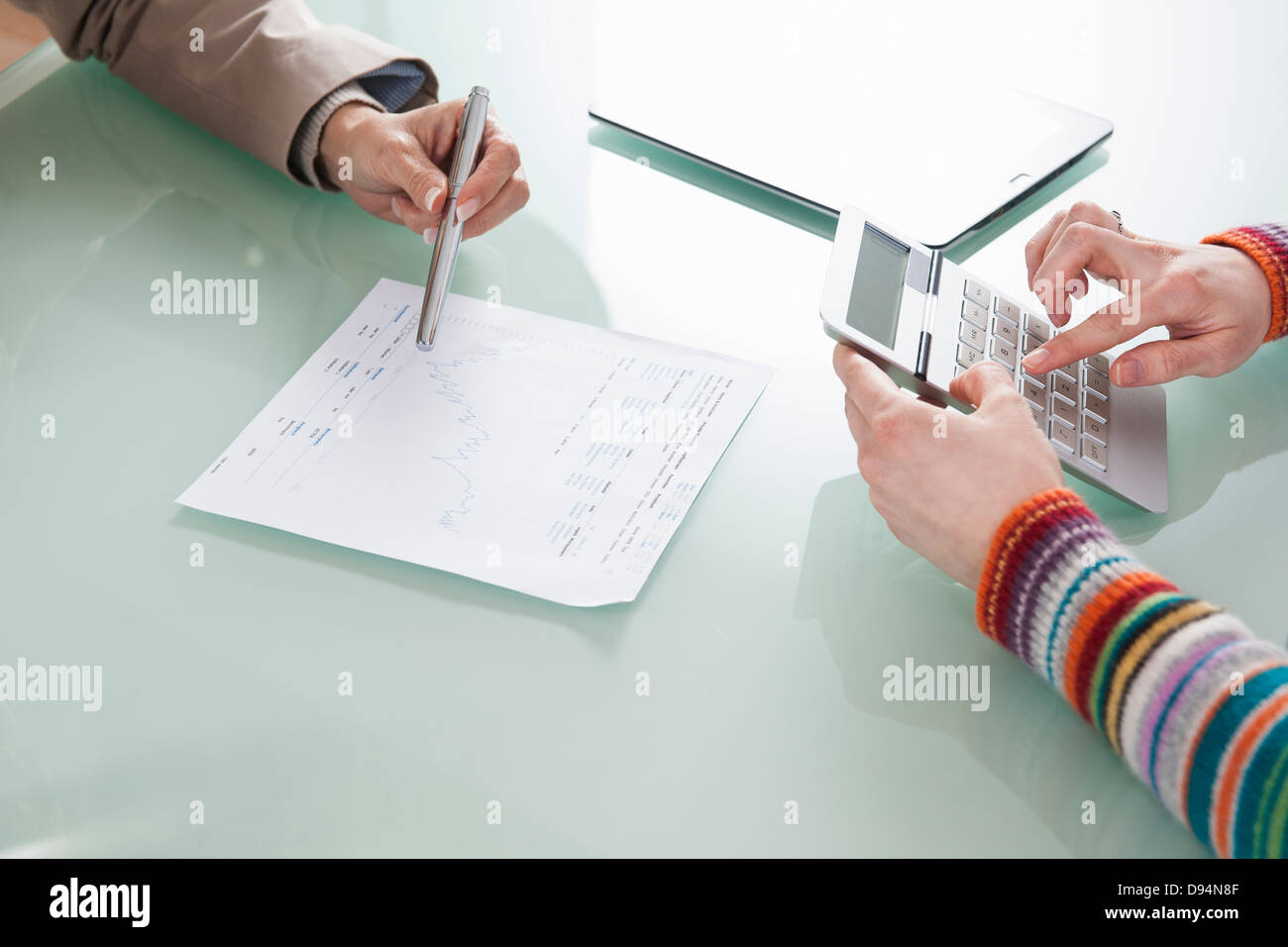 Close up woman working charts hi-res stock photography and images - Alamy