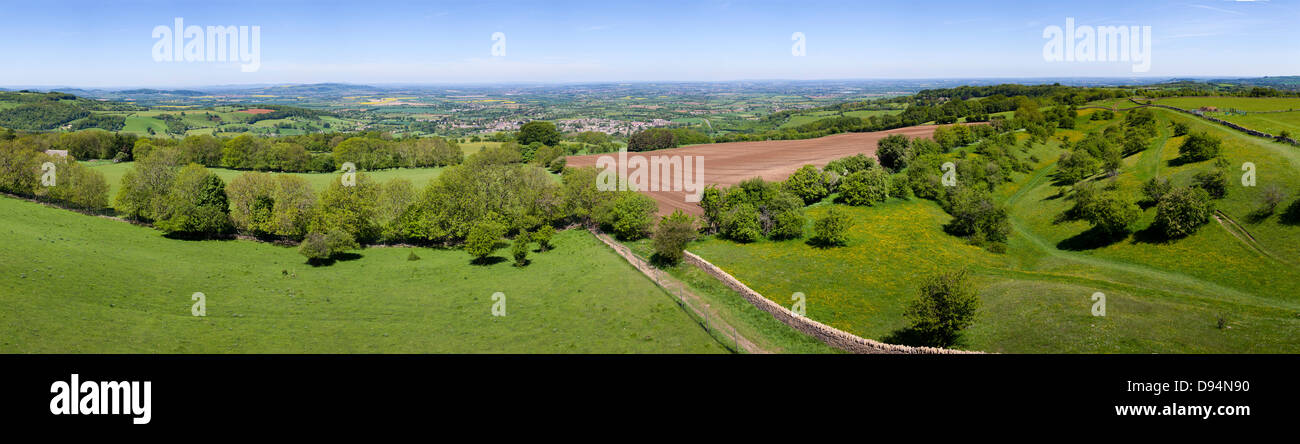 A panoramic view from the top of Broadway Tower, Worcestershire UK ...