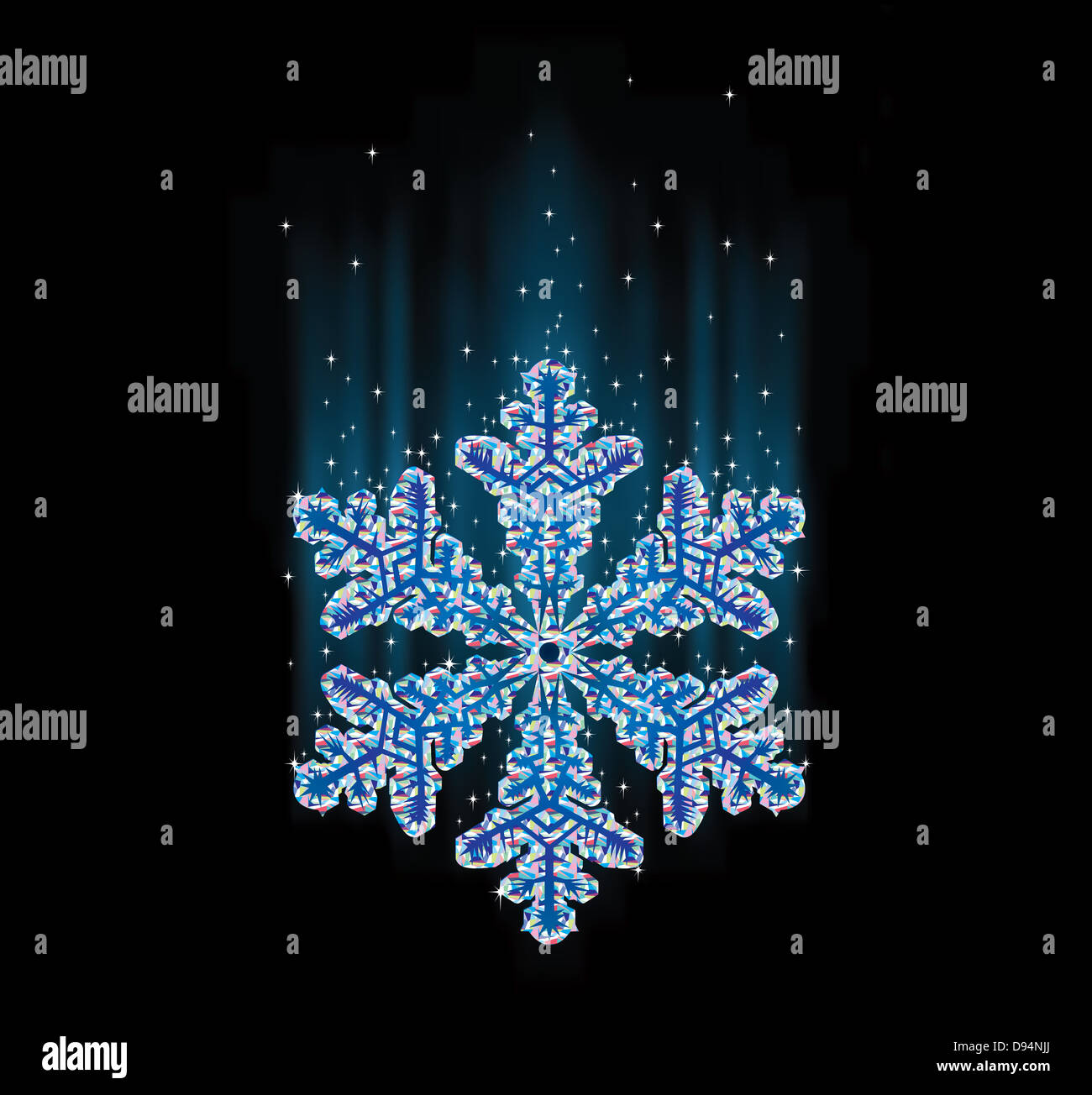 Motion snowflake illustration Stock Photo - Alamy