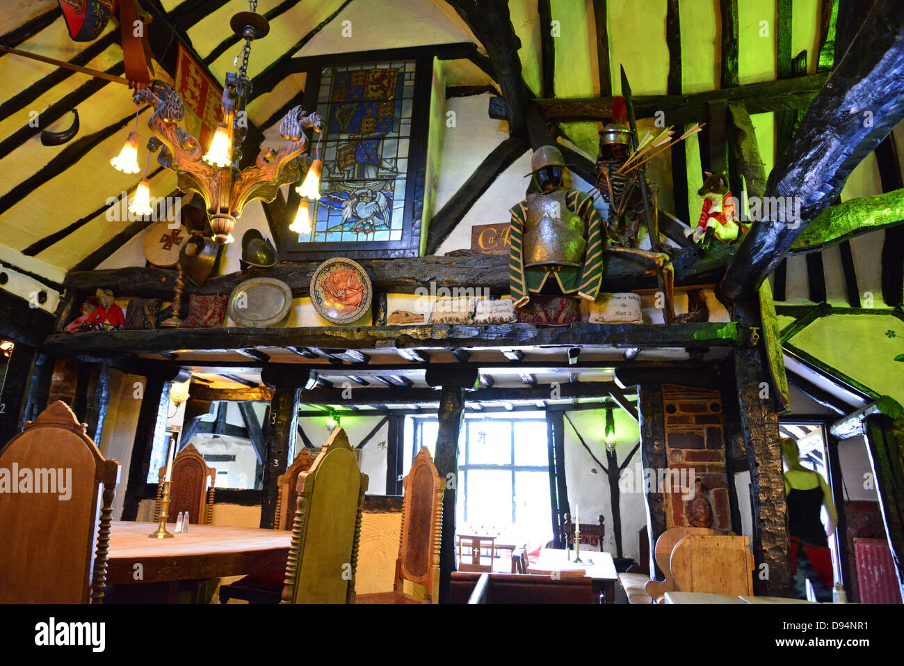 Interior view of 'The Royal Standard of England' pub, Forty Green ...