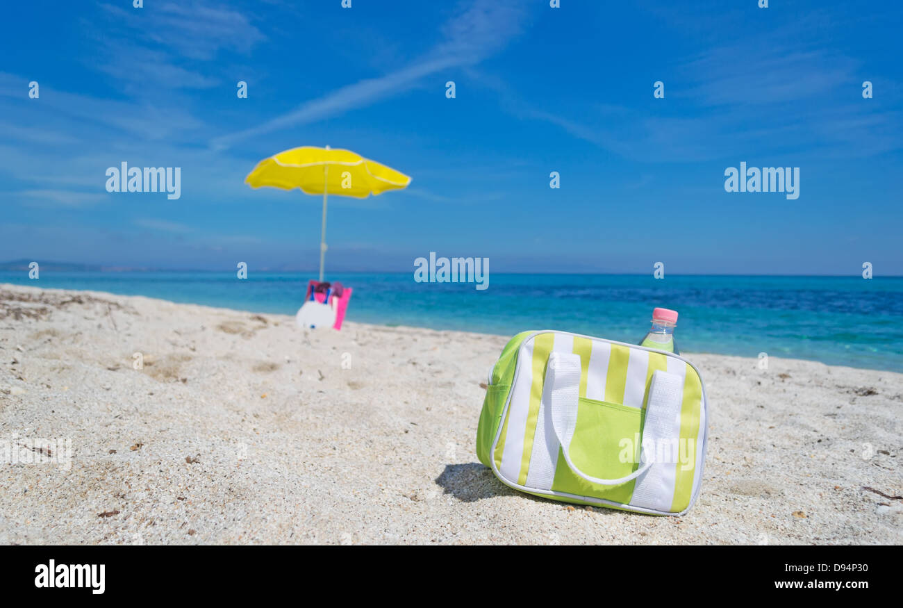 summer beach with colorful objects Stock Photo - Alamy