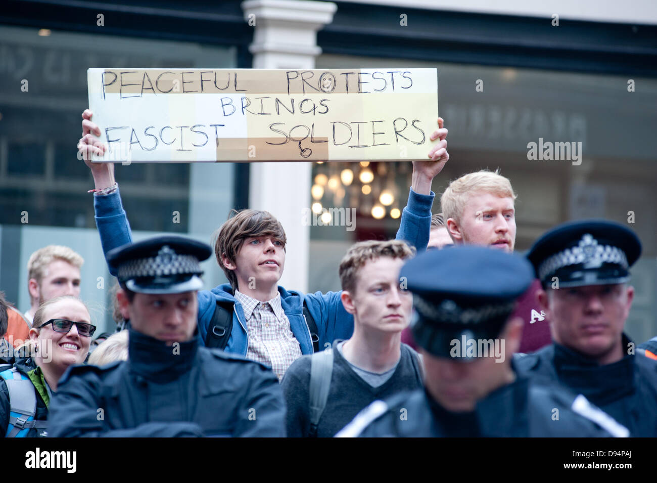Anti fascism placard hi-res stock photography and images - Alamy