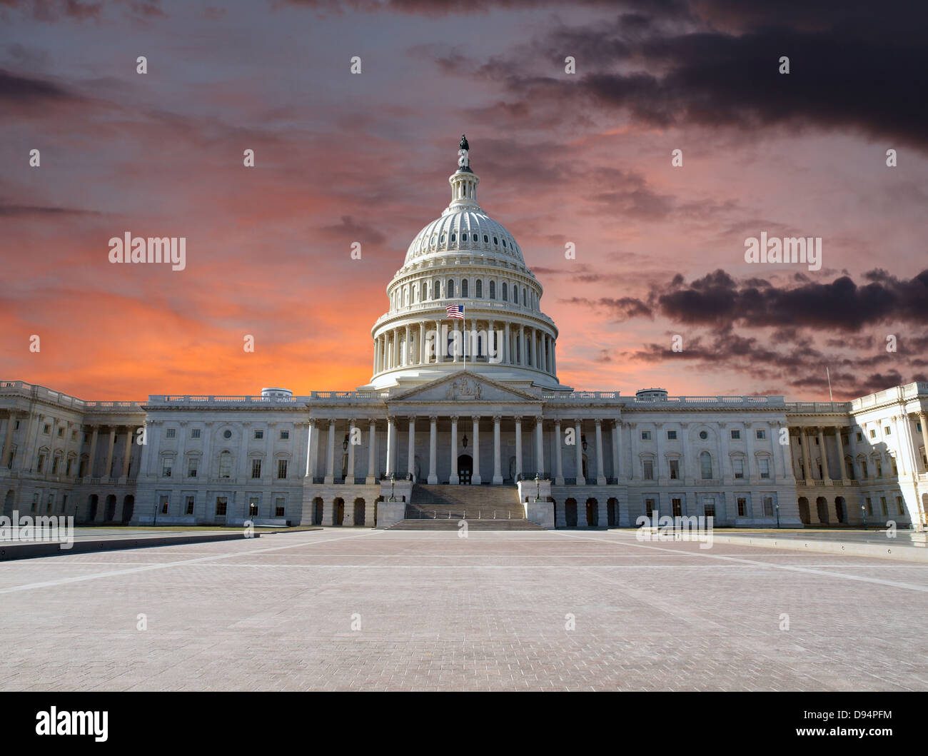 Us capitol building sunset hi-res stock photography and images - Alamy