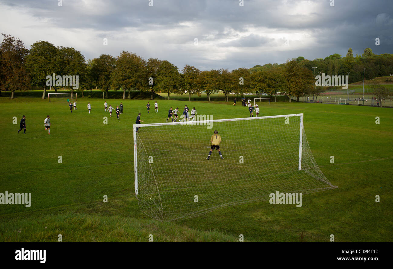a local football match at the park Stock Photo - Alamy