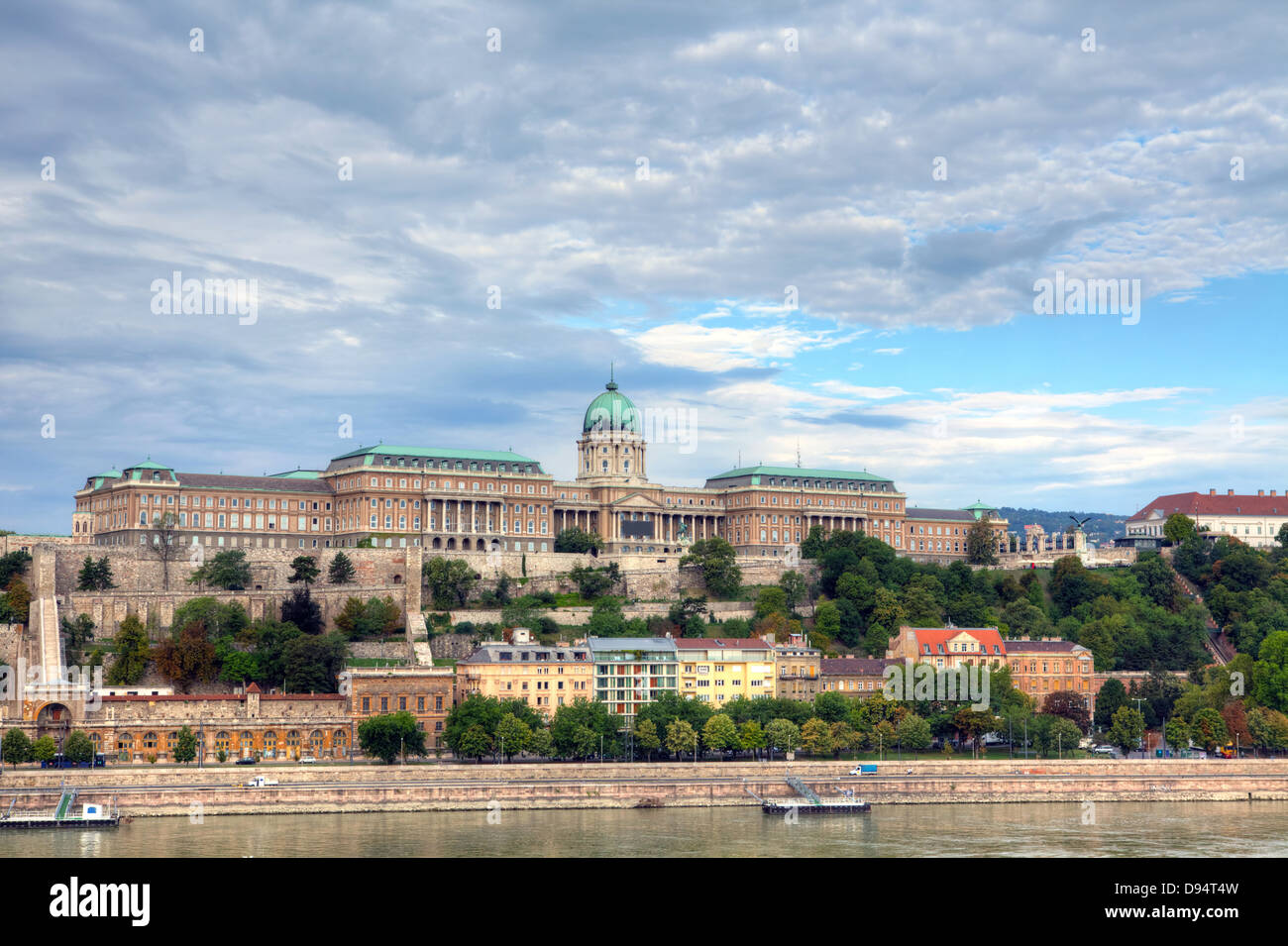 Royal palace and historic buildings in Buda part of Budapest Stock ...