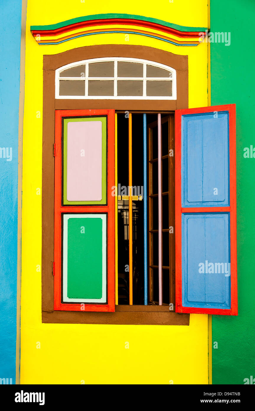 Old classical window where one can use for message and notice board ...