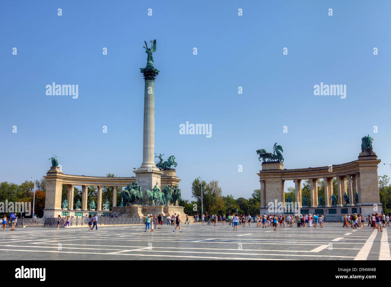 Heroes Square in Budapest, Hungary Stock Photo - Alamy