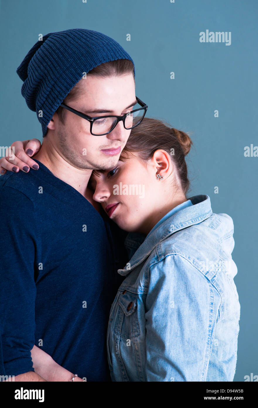 Couple embrace consolation hi-res stock photography and images - Alamy