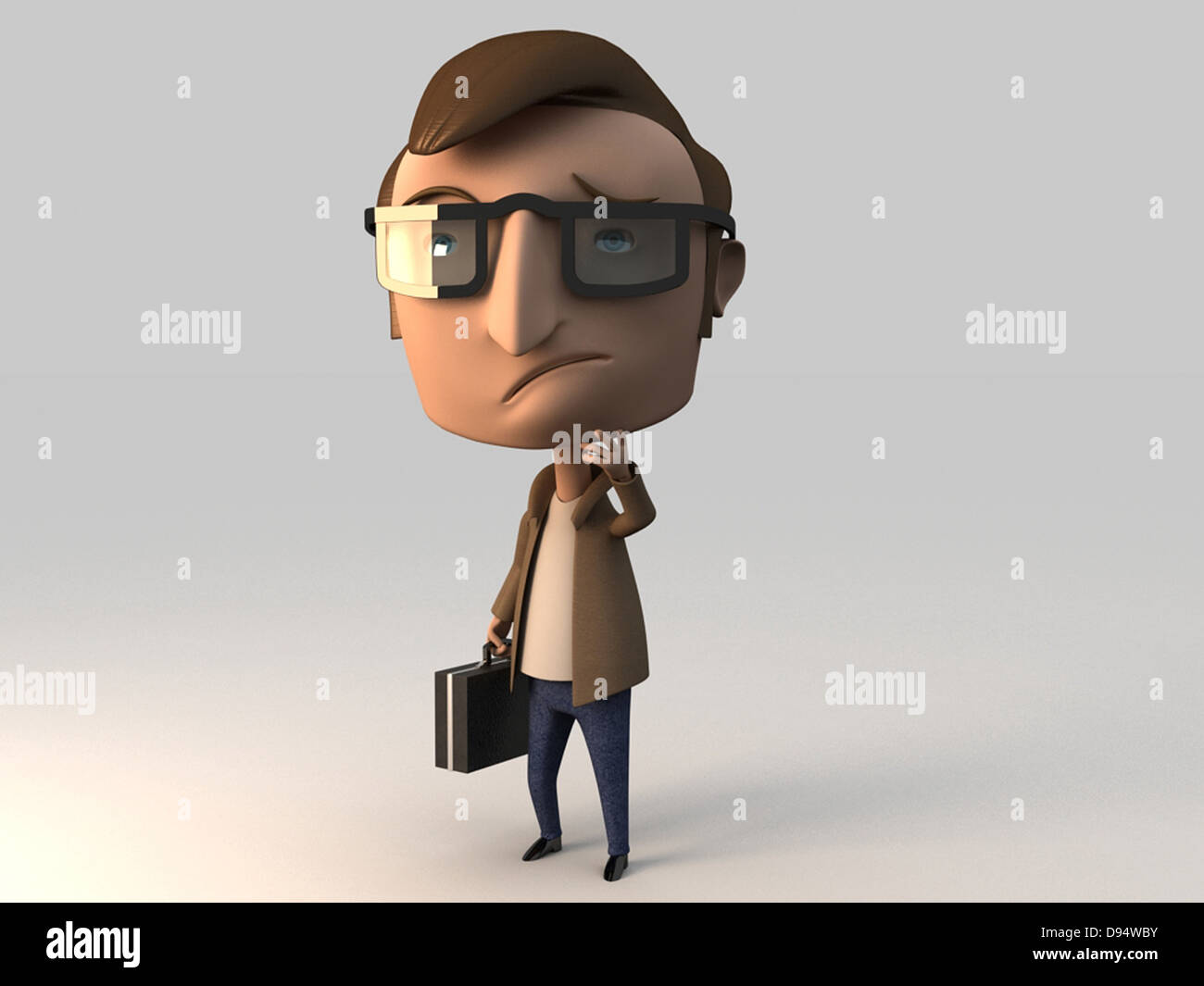 employee man - 3d renderer illustration Stock Photo - Alamy