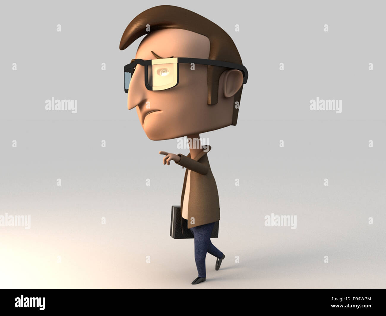 employee man - 3d renderer illustration Stock Photo - Alamy
