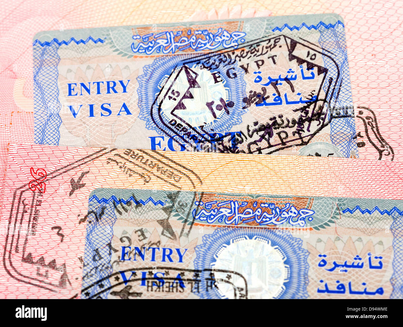Passport visa stamp in egypt hi-res stock photography and images - Alamy