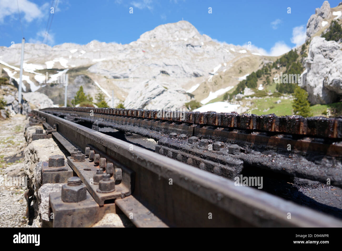 Cog railway pilatus mountain switzerland hi-res stock photography and ...