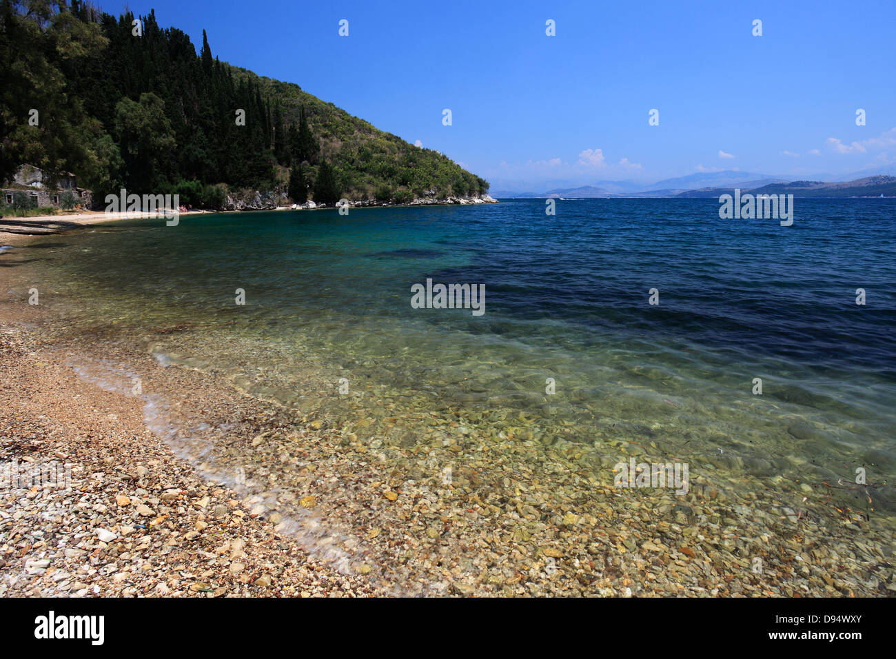View of Kouloura resort, Corfu Island, Greece, Europe Stock Photo - Alamy