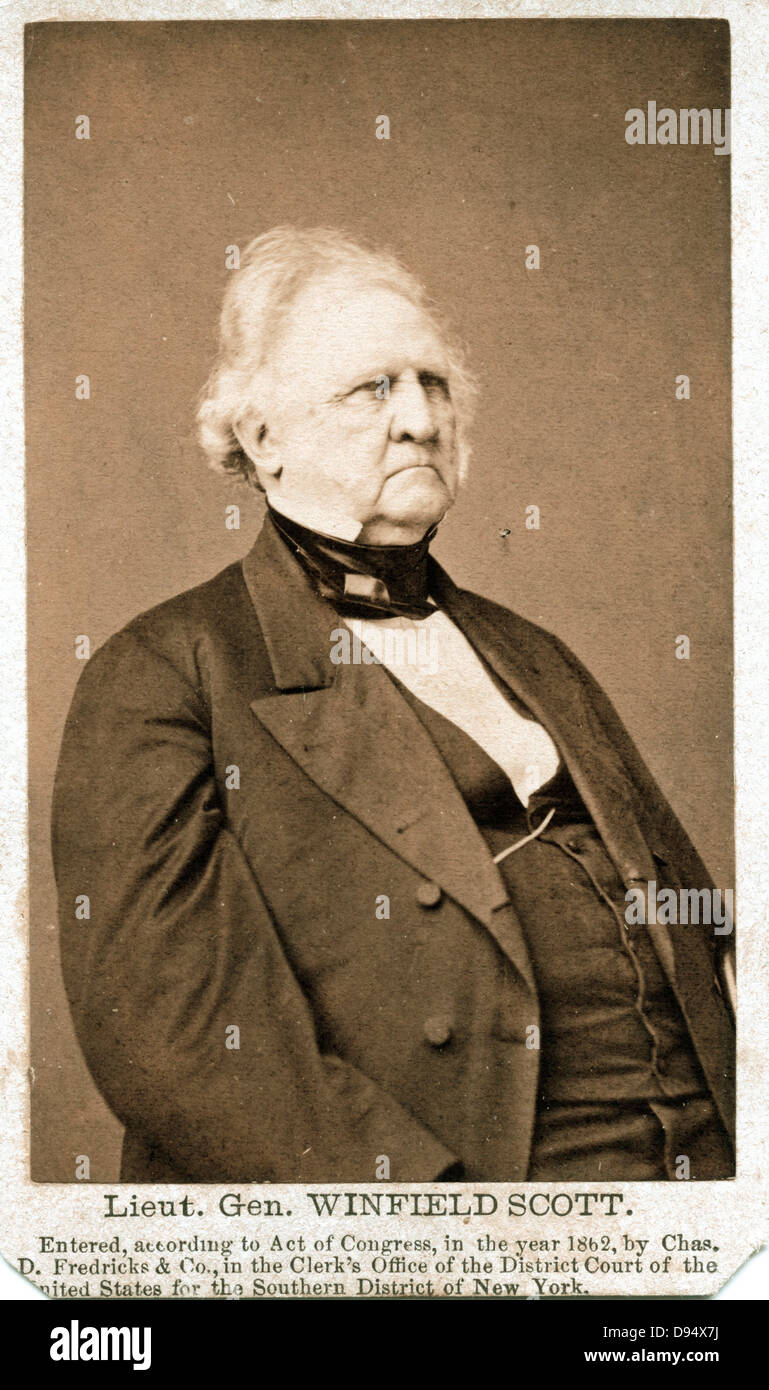 Lt. Gen. Winfield Scott, 1862, by Charles D. Fredricks Stock Photo - Alamy