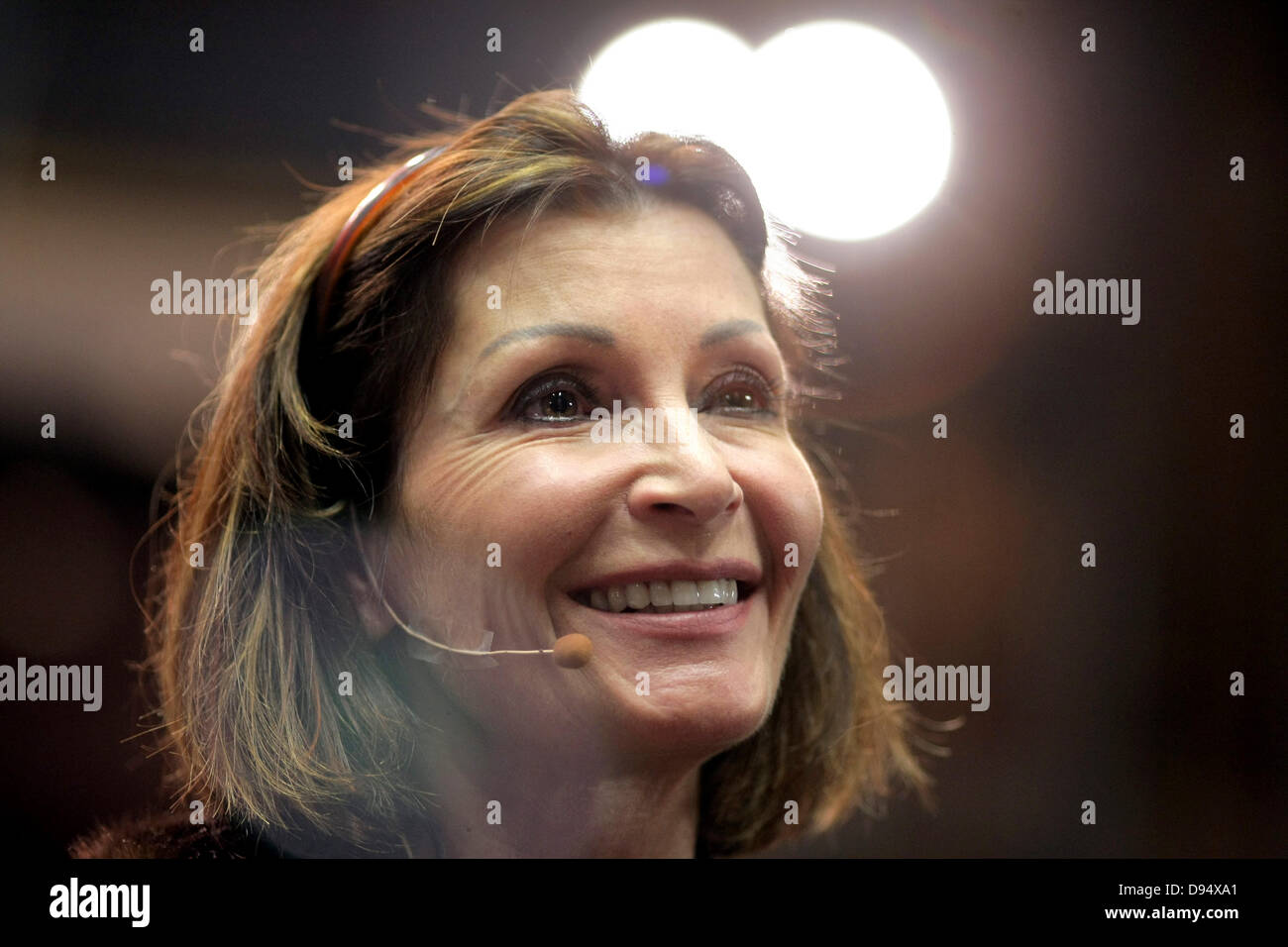 Actress Susanne Uhlen, playing the part of Queen Ute, poses on stage ...