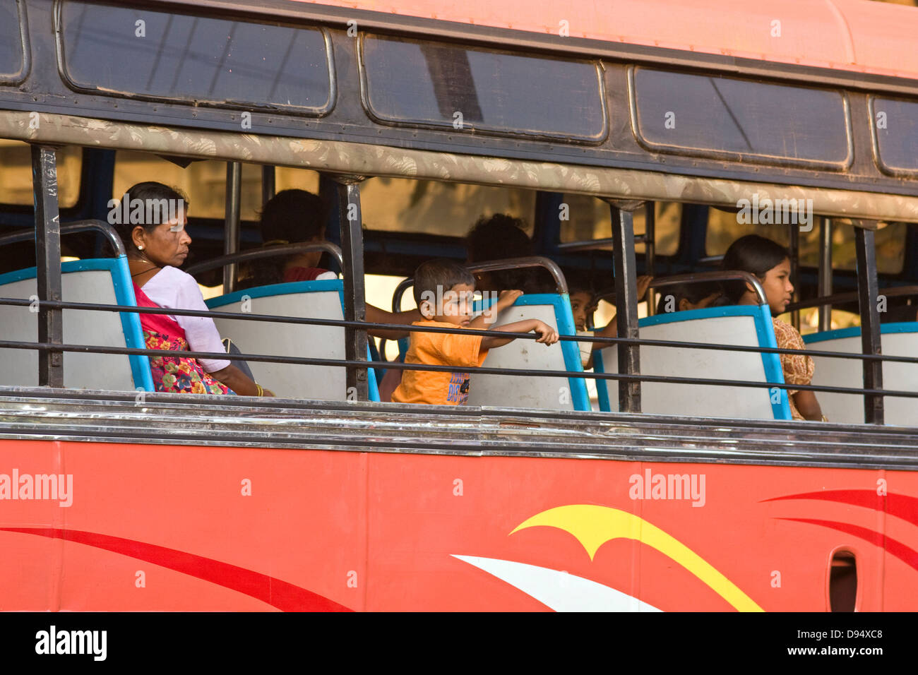 Asia, India, Karnataka, Udipi, people in a bus Stock Photo - Alamy