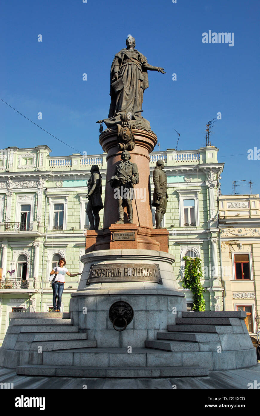Statue of Empress Catherine in the City of Odessa on the Black Sea in ...