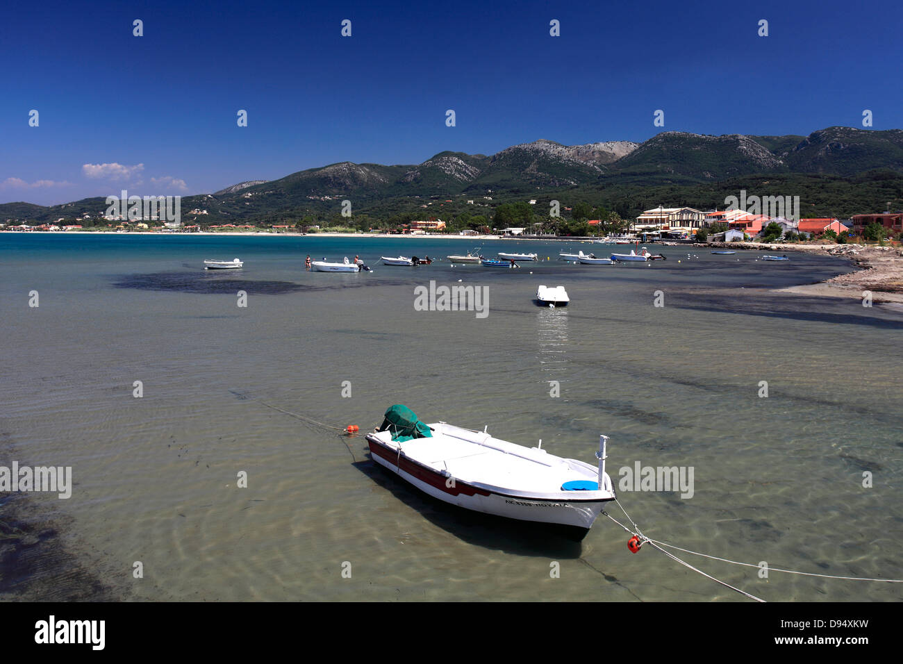 View of Roda resort beach, Corfu Island, Greece, Europe Stock Photo - Alamy