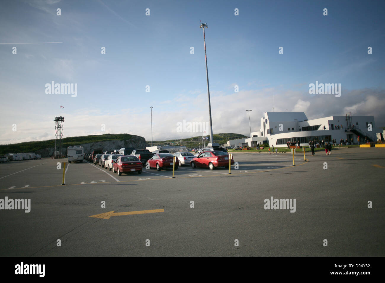 Vehicals lined up to get on the Marine Atlantic Ferry in Port Aux ...